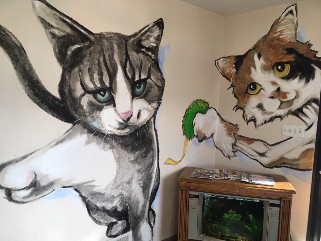Artist Paints Mural at Cat Sanctuary to Celebrate the Gift of Nothing ...