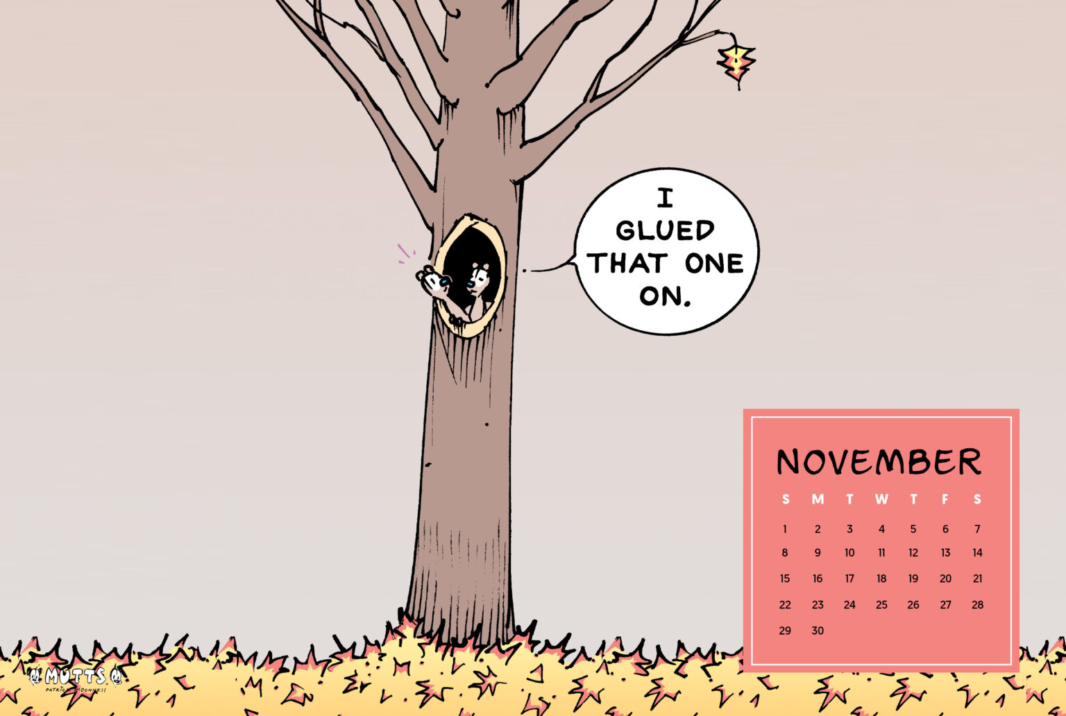 MUTTS Digital Wallpaper of the Month: November 2020