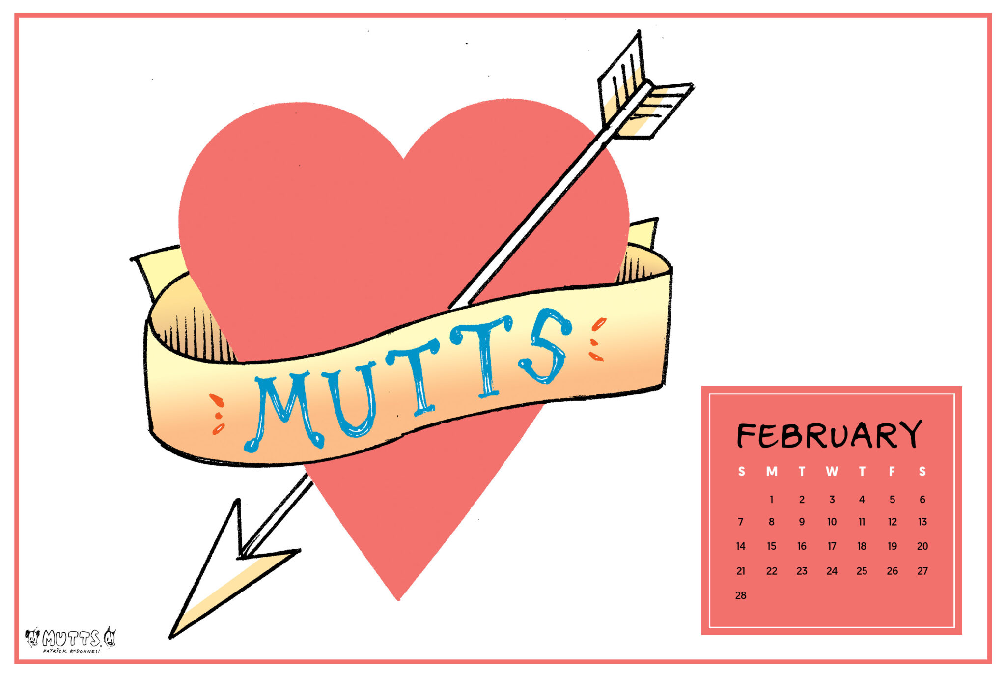 MUTTS Digital Wallpaper of the Month: February 2021
