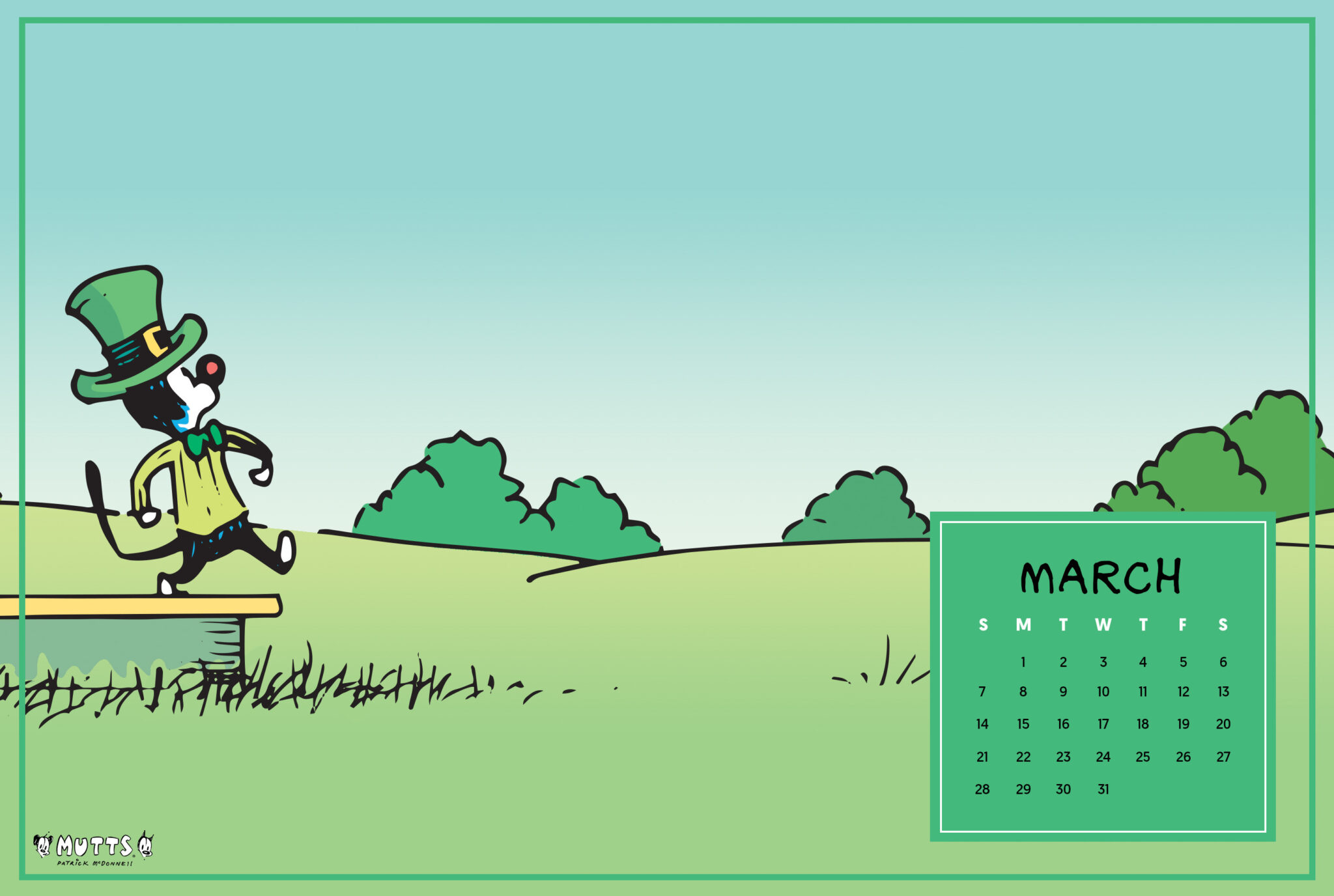 MUTTS Digital Wallpaper of the Month: March 2021
